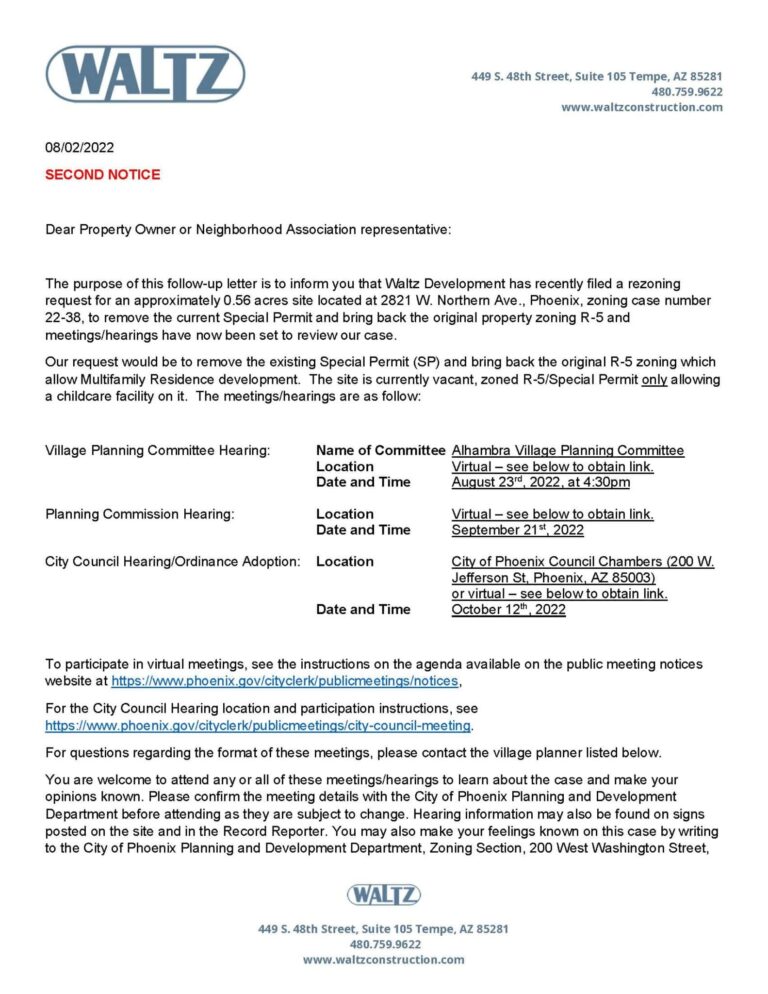 Public Notices Archives - Waltz Construction